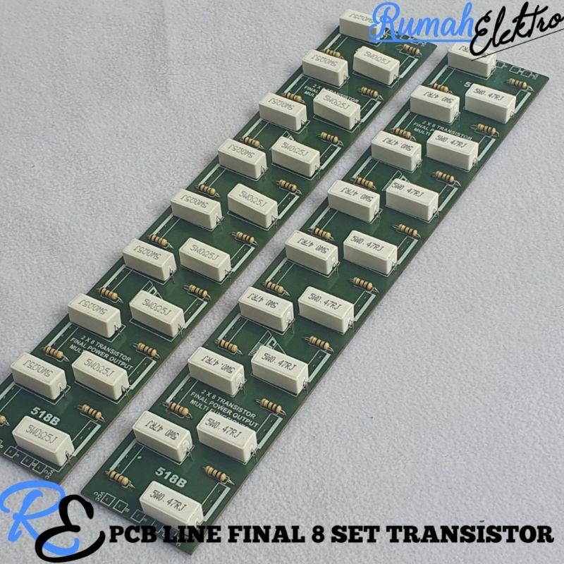 Jual PCB LINE FINAL 8 SET TRANSISTOR FINAL MONO atau 4 SET X 2 STEREO ...