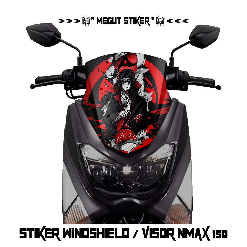Jual sticker windshield nmax old 150 / visor nmax 150 gambar anime ...
