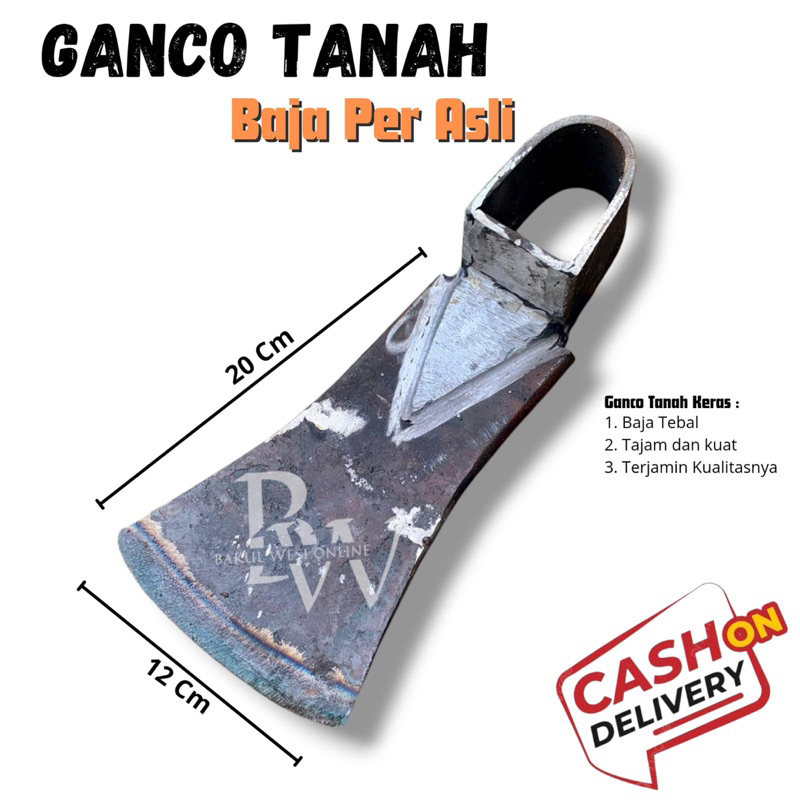 Jual Ganco Baja Tebal Alat Gali Tanah Keras - Cangkul Tanah Kecil Bahan ...