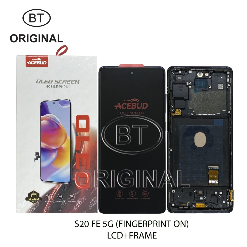 Jual LCD SAMSUNG S20 FE 5G - G781 +FRAME - FINGERPRINT ON - OLED ACEBUD | Shopee Indonesia