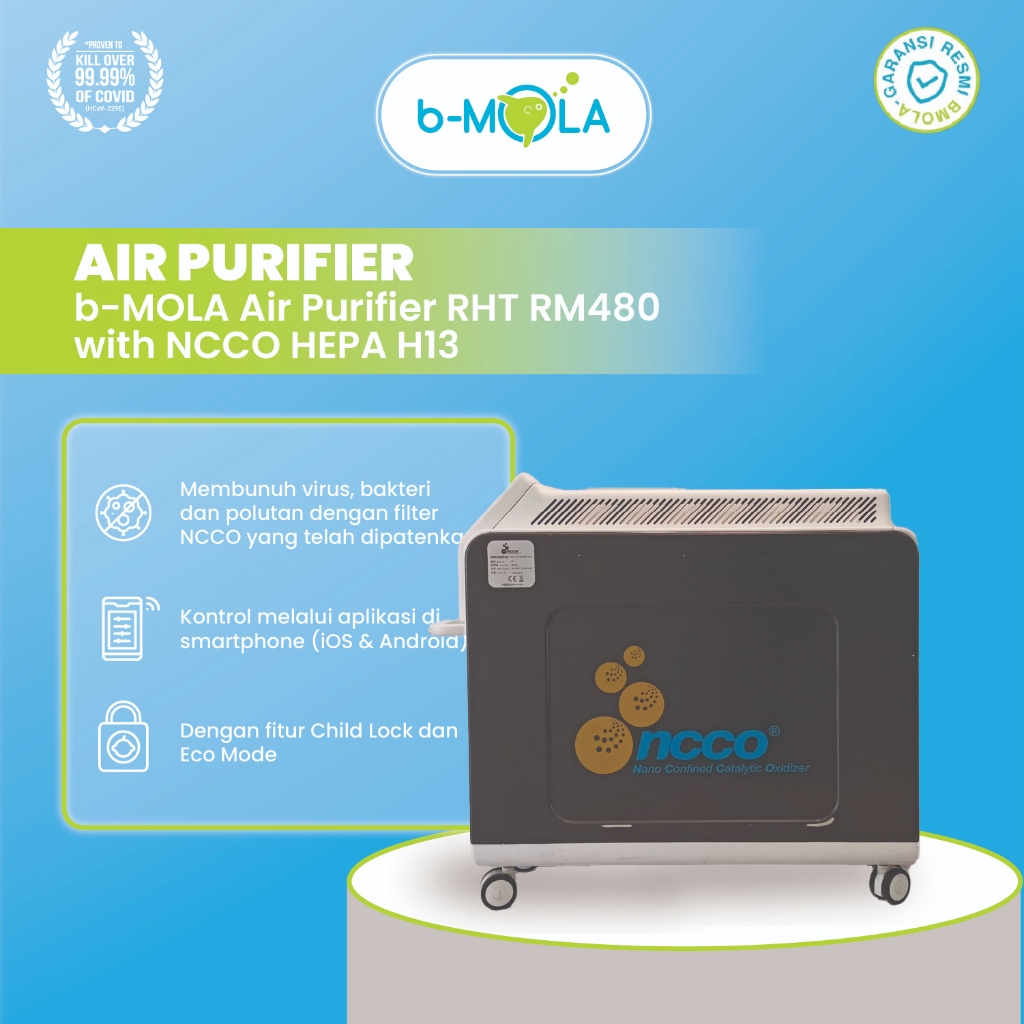 Jual b-MOLA Air Purifier RHT RM480 with NCCO HEPA H13 | Shopee Indonesia
