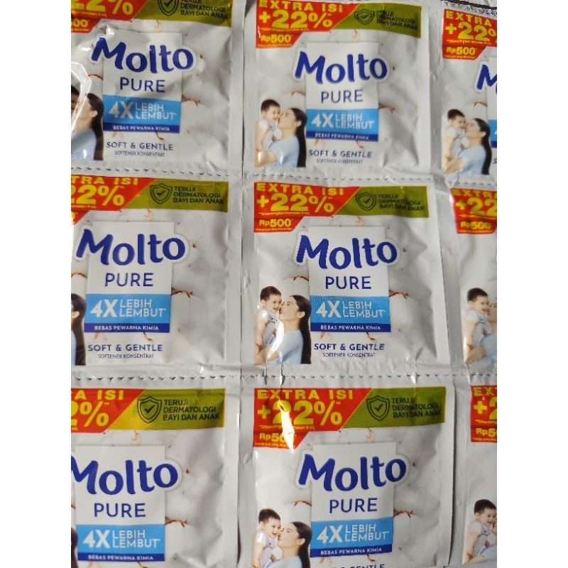 Jual Molto Pure soft & gentle softener konsentrat 72pcs ( 6 RTG ...