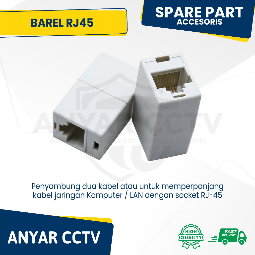 Jual Barel RJ 45 / Barel RJ45 / Sambungan RJ45 - 100 / Sambungan LAN ...