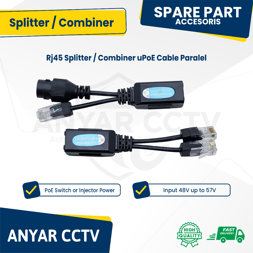 Jual Combiner Splitter IP Camera / Sambungan Paralel Double Output POE ...