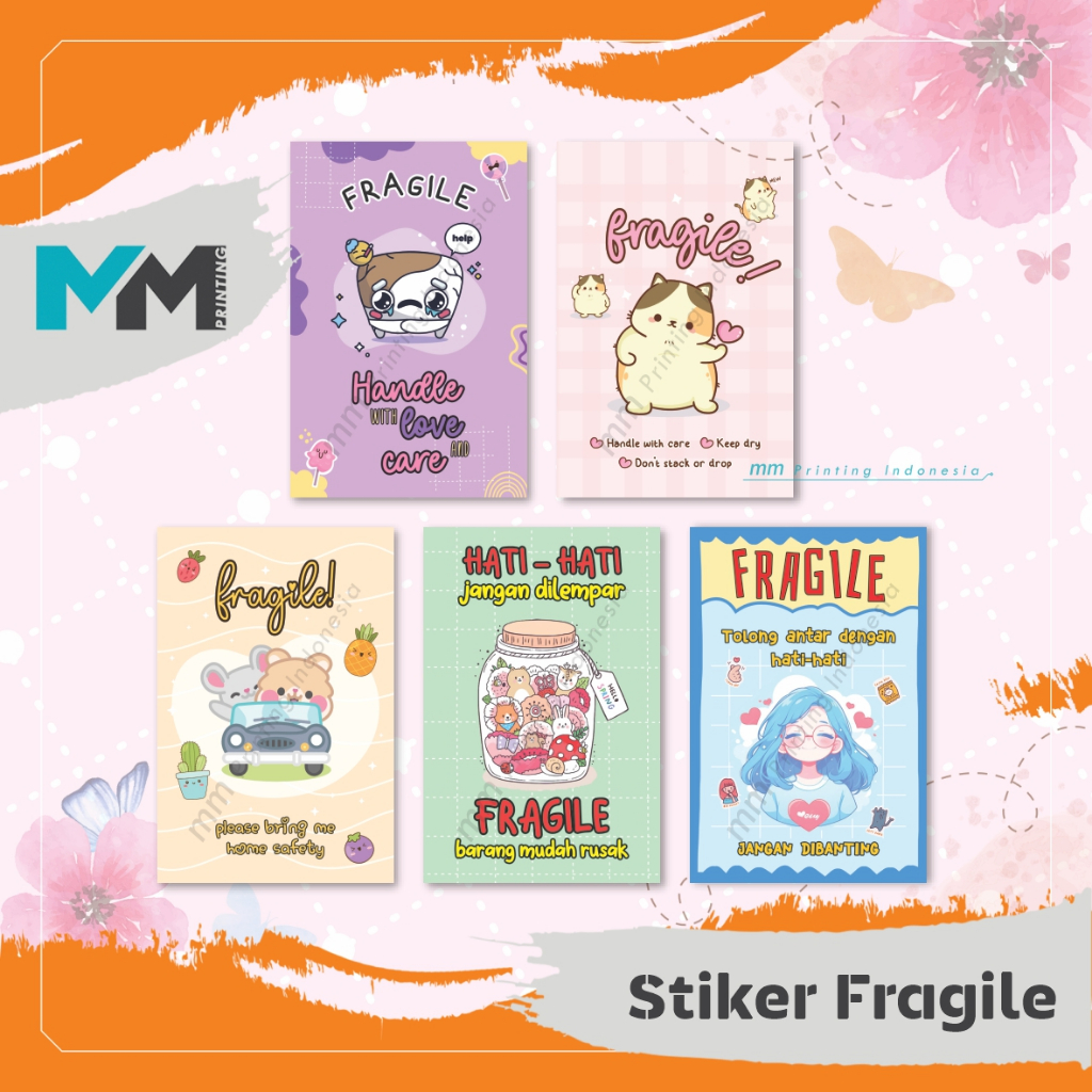 Jual [20pcs]Stiker Fragile/Stiker fragile unik/Stiker fragile murah ...