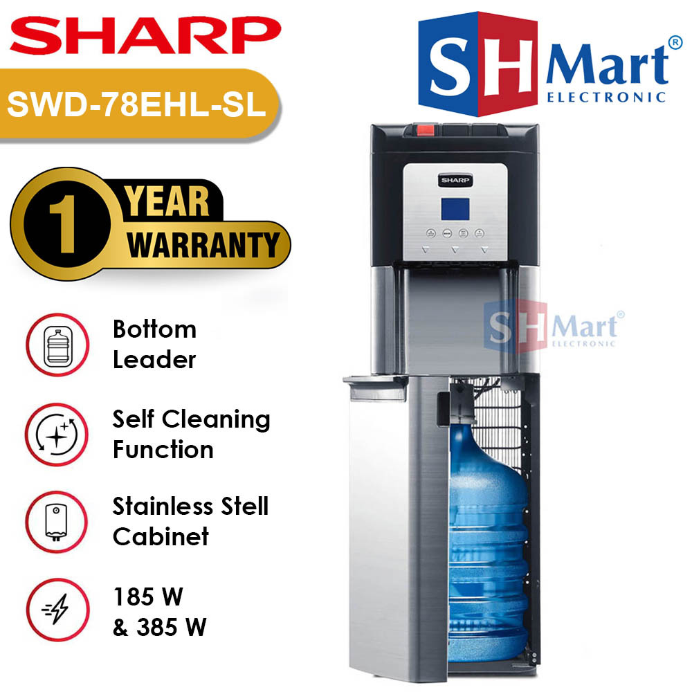 Jual DISPENSER GALON BAWAH SHARP DIGITAL SWD-78EHL-SL 3 KRAN SELF ...
