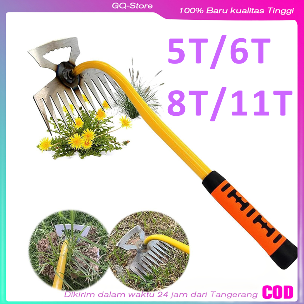 Jual Cangkul Rumput Gagang Karet/Weeding Garu Harrow/Pencabut Rumput ...