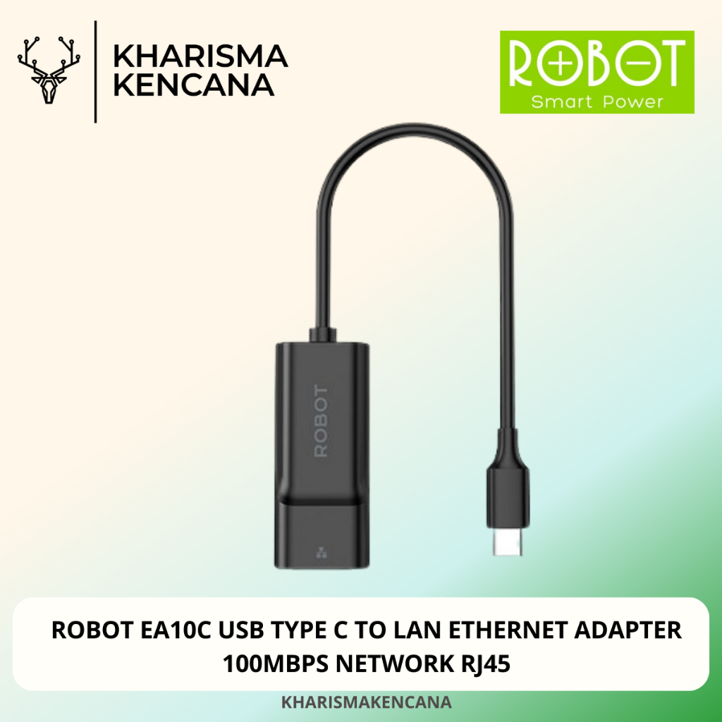 Jual ROBOT EA10C USB TYPE C TO LAN ETHERNET ADAPTER 100MBPS NETWORK ...
