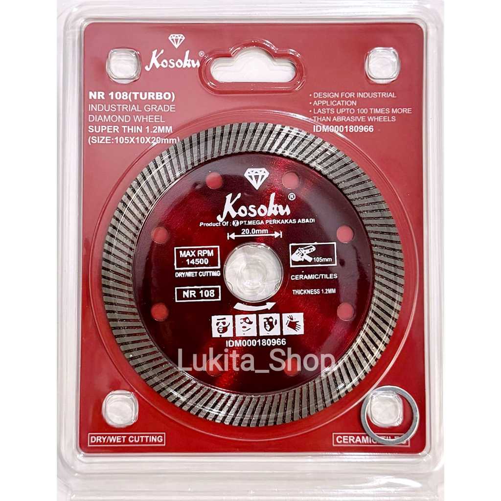 Jual Kosoku Turbo RED 4 inch NR 108 Mata potong pisau granite keramik ...