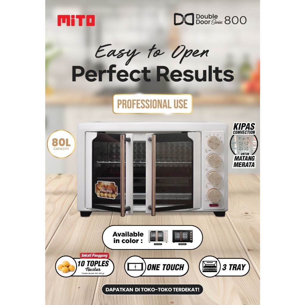 Jual Mito Electric Oven MO800 MO 800 MO-800 Double Door Series ...