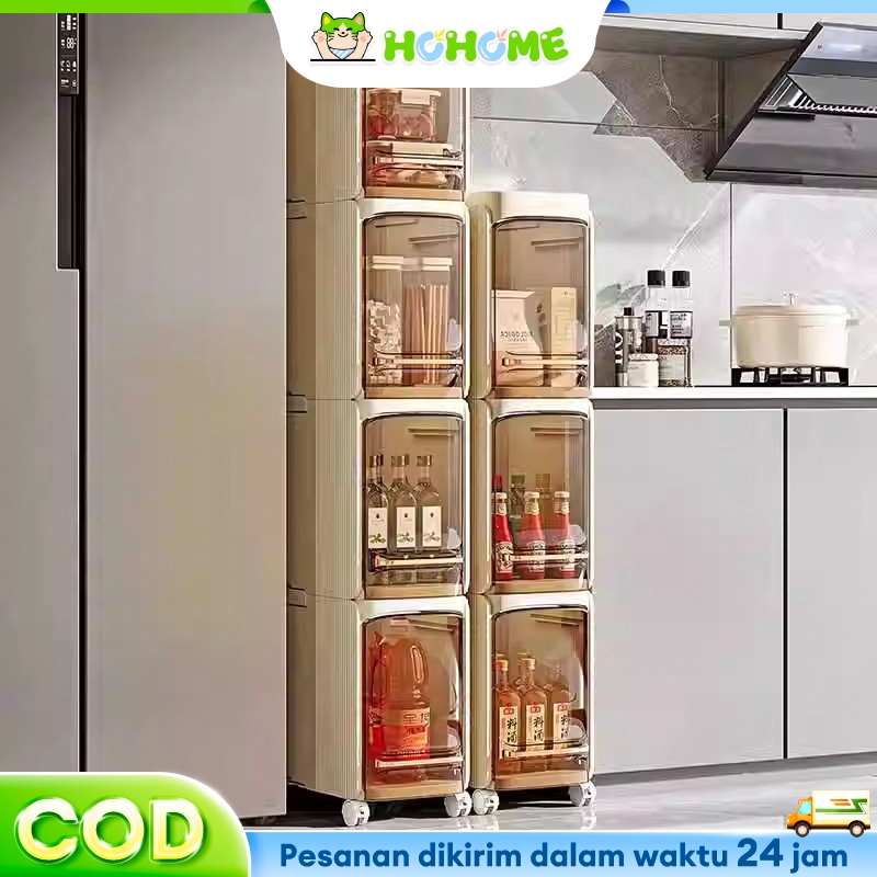 Jual HOHome Rak Dapur Plastik/Rak Susun Plastik/Rak Kabinet Dapur Anti ...