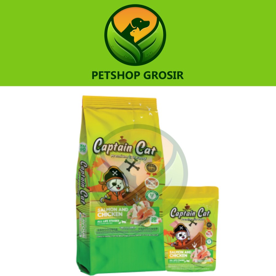 Jual CAPTAIN Dry Food Cat 20kg Tuna & Chicken | Salmon & Chicken ...