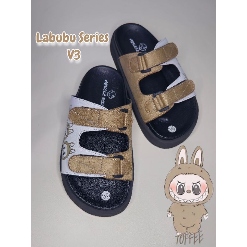 Jual Aqueelkids~labubu sendal anak pria wanita Series cream V4 | Shopee ...