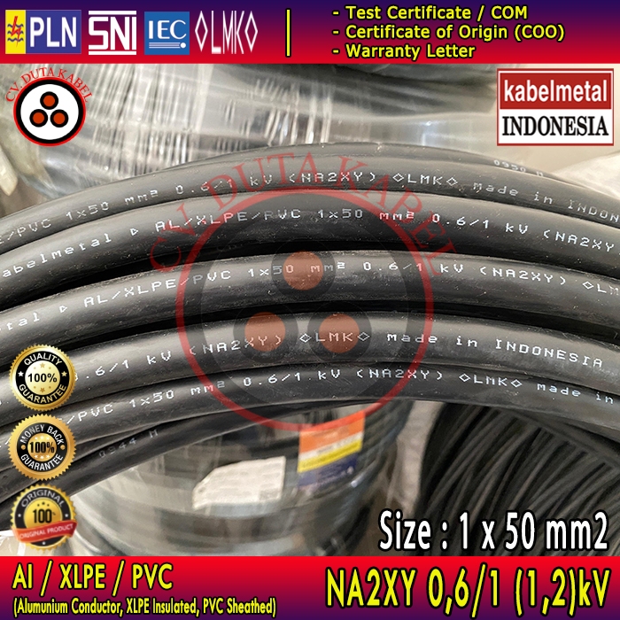 Jual Kabel NA2XY 1x50 mm2 1kV /1x50mm2/1 x 50 mm2/1 x mm/1x50mm/1 x 50 | Shopee Indonesia