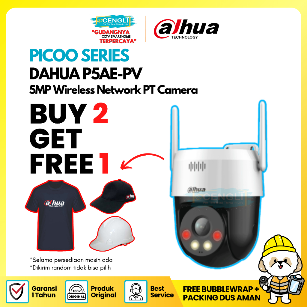 Jual Dahua Picoo A2 P5AE-PV 5MP Wireless Outdoor Network PT Camera P5AE Ipcam | Shopee Indonesia