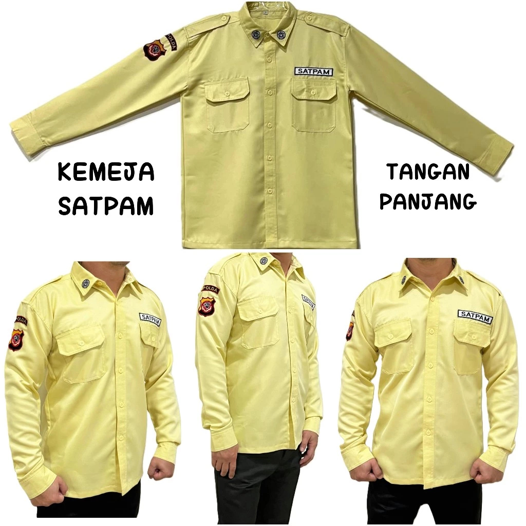 Jual Seragam PDL Satpam Warna Baru - Seragam PDL Satpam Krem | Shopee Indonesia