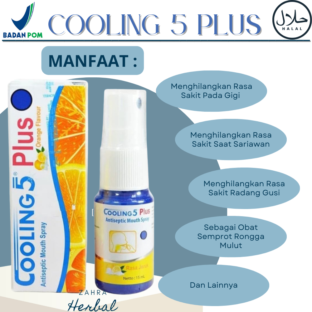 Jual Cooling 5 Plus Spray Asli Original - Sebagai Antiseptic Mouth ...