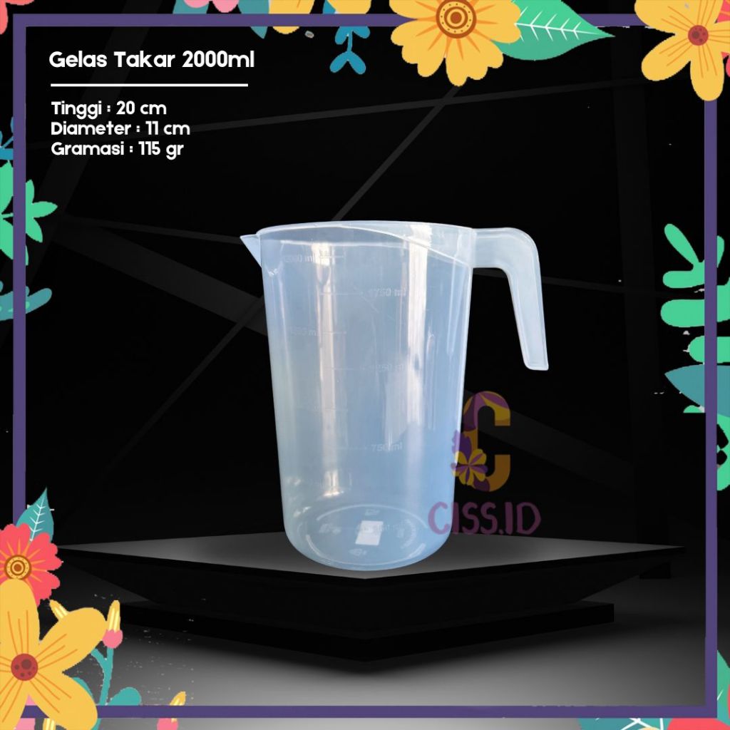 Jual GELAS TAKAR 2000ML GELAS UKUR 2L 2000 ML | Shopee Indonesia