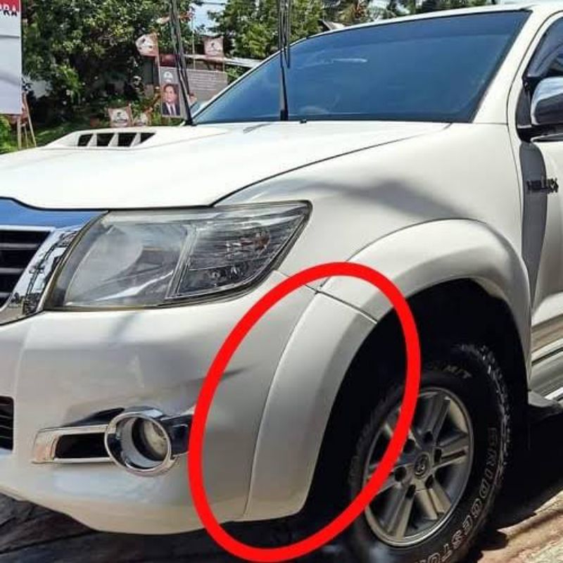 Jual Over fender Sambungan bemper depan toyota hilux vigo Single cabin ...