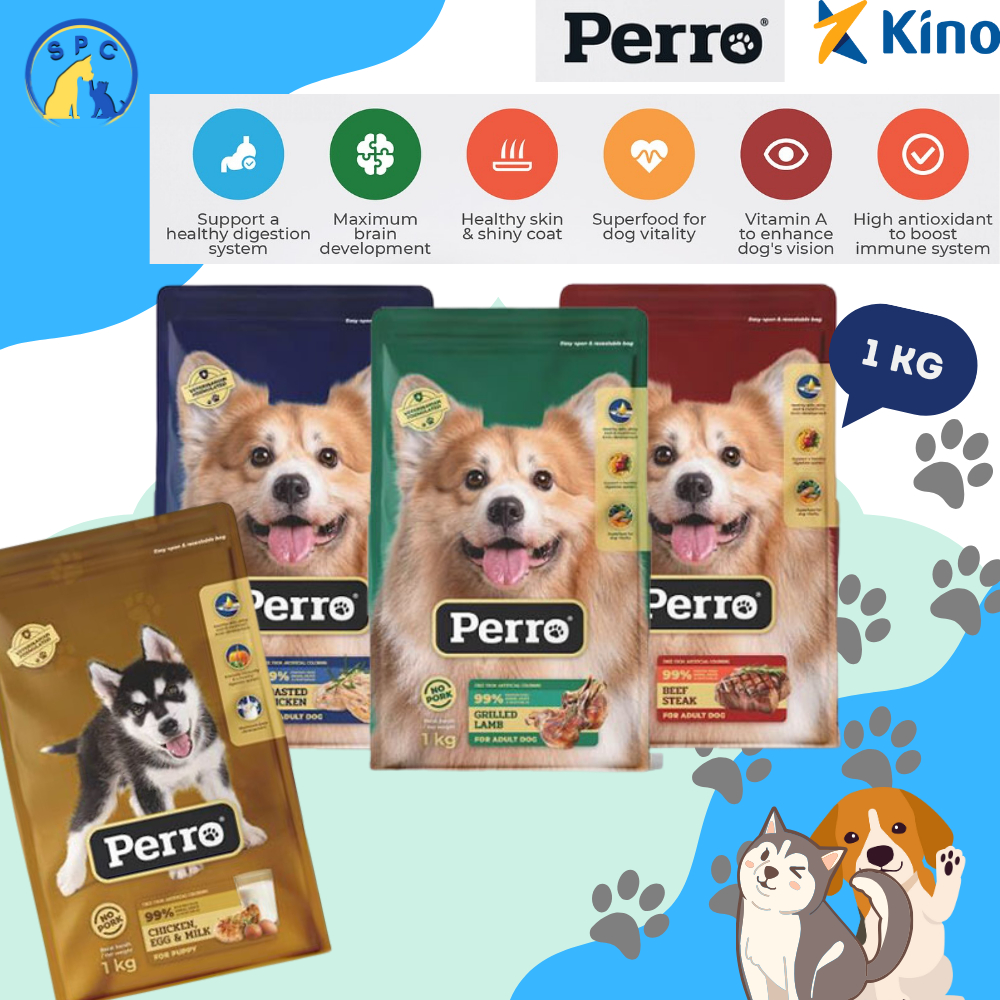 Jual Perro Puppy & Adult Dog Food 1 Kg / Makanan Kering Anjing | Shopee ...