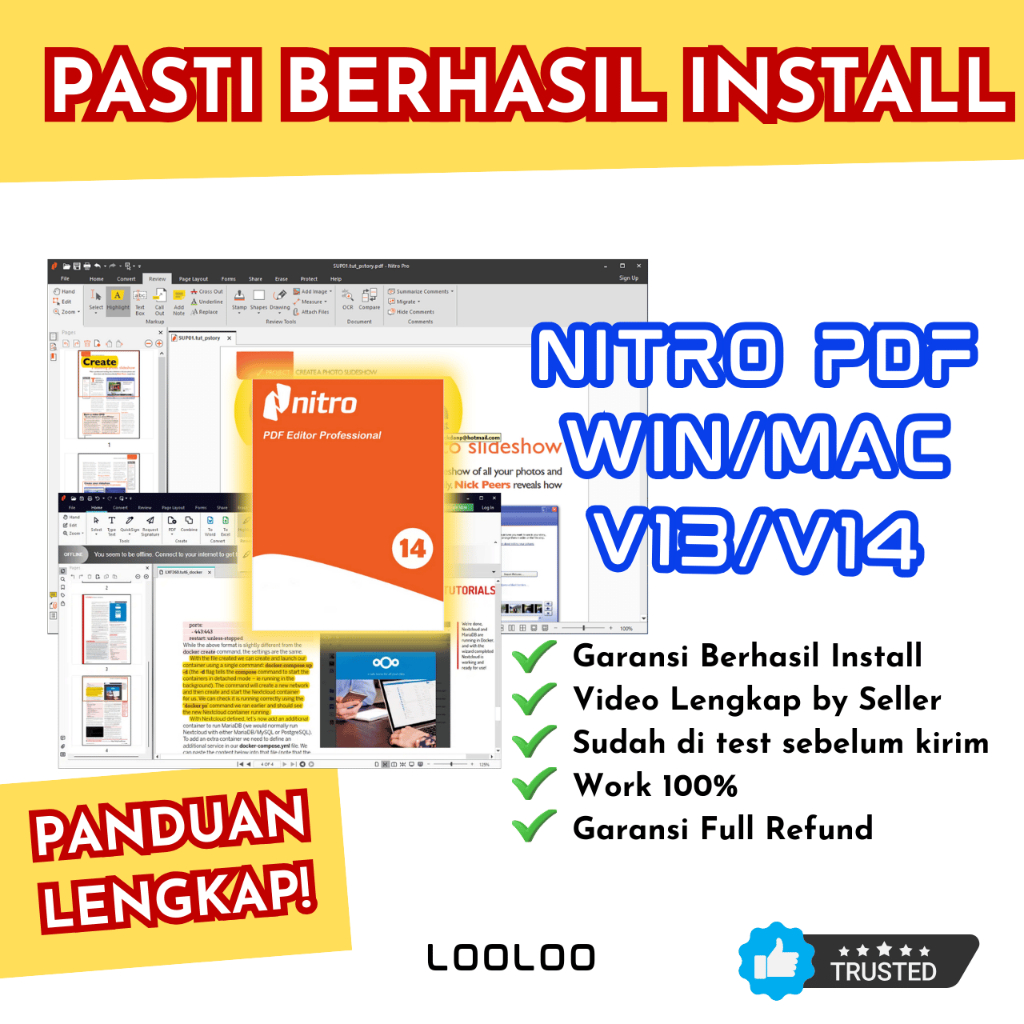 Jual Nitro Pro PDF 14 & 13 Edisi Terbaru Edit PDF License Lifetime Full ...