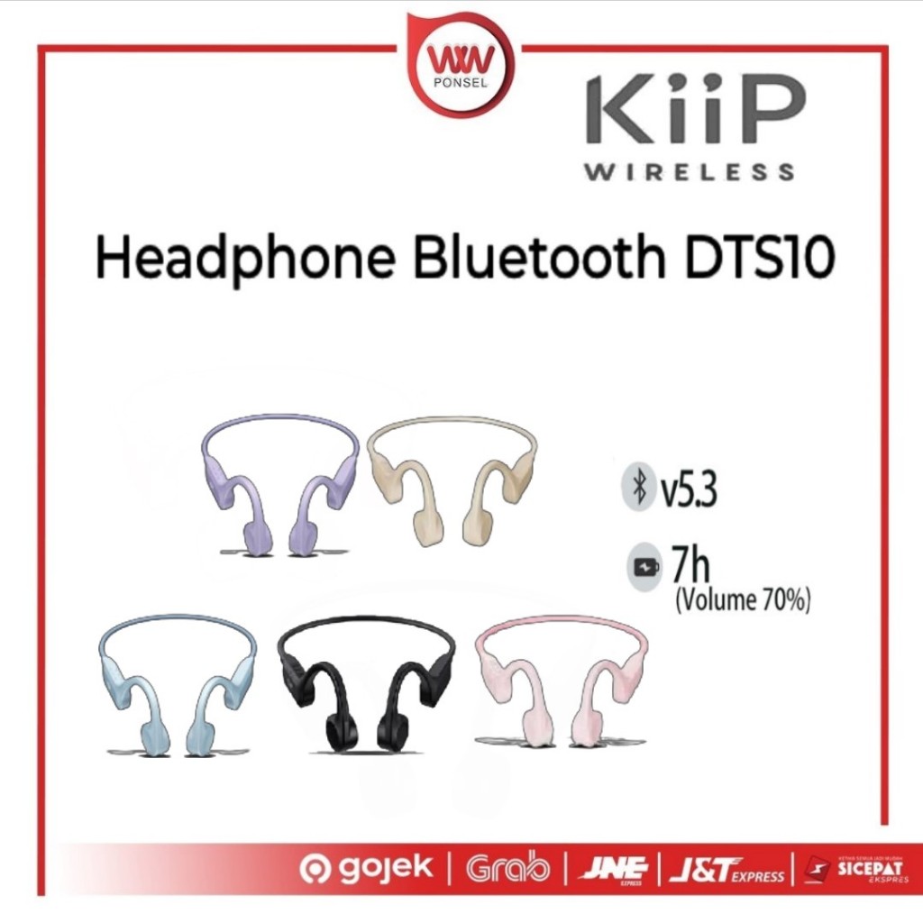 Jual KiiP Wireless DTS10 Bluetooth Headphone Bone Conduction Earphone ...