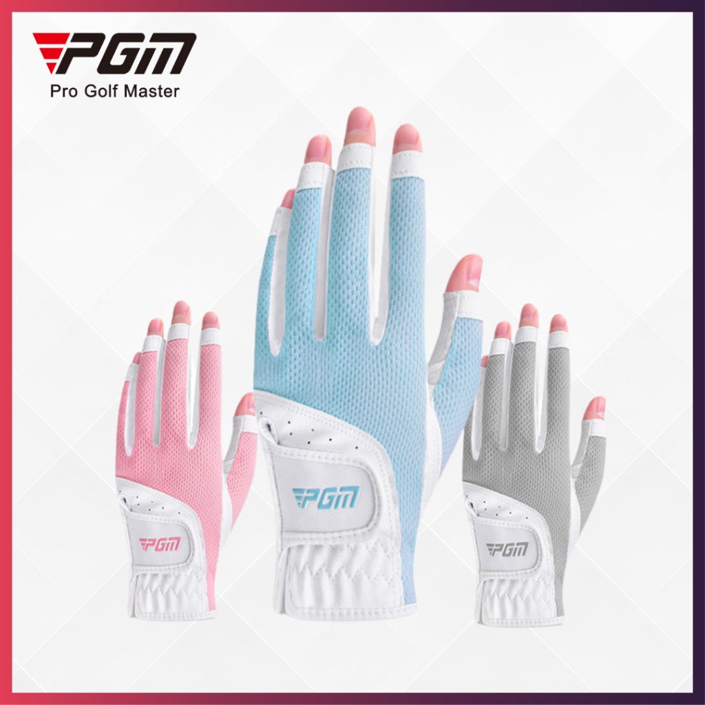 Jual PGM Ladies Golf Glove Open Finger Women Gloves Fingerless Anti Slip Sarung Tangan Golf ...