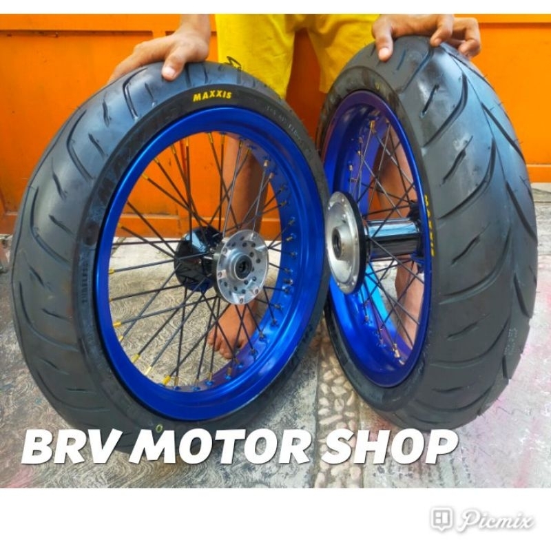 Jual velg Yamaha wr155 tromol ORI 300+350 ban 120-160ful set siap ...