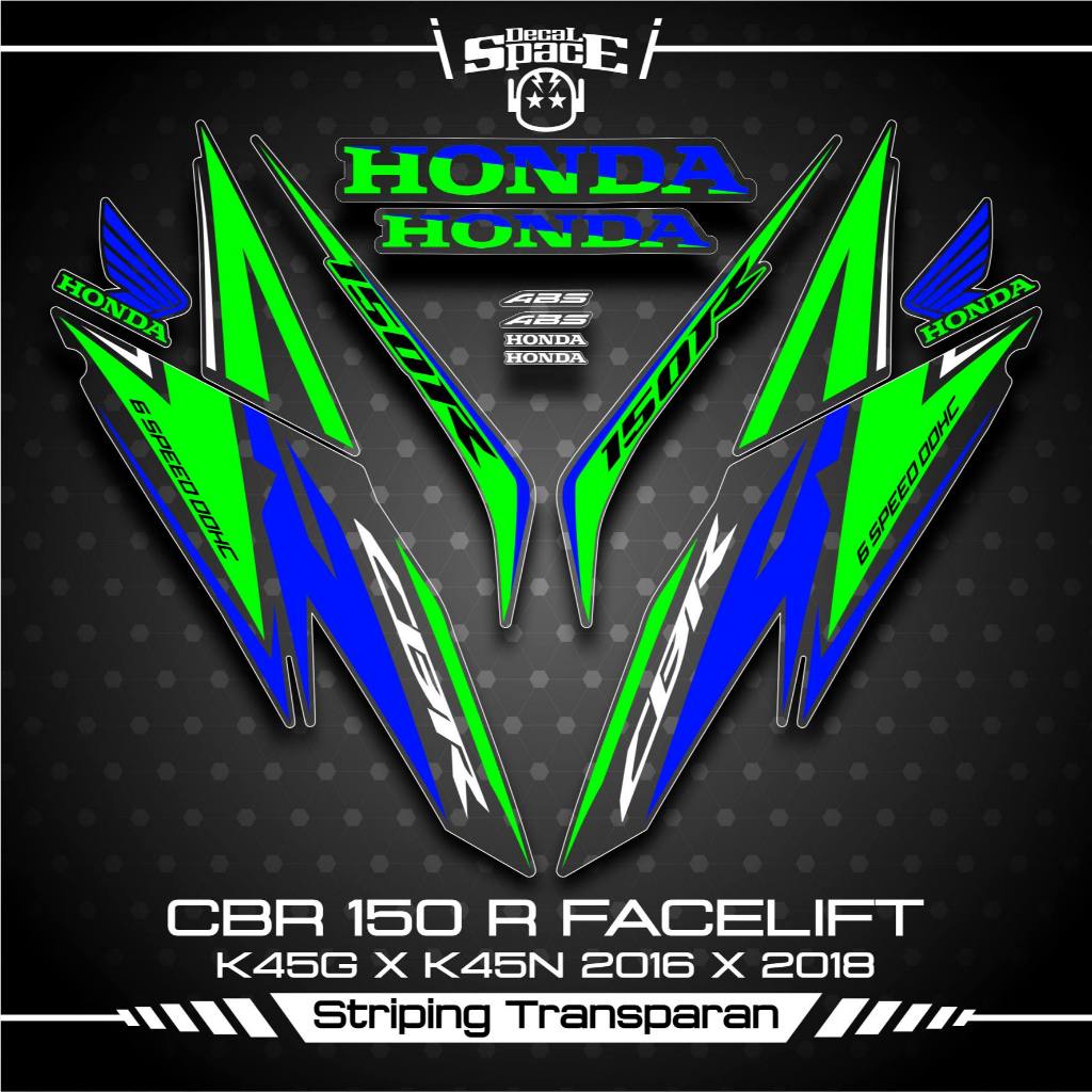 Jual STRIPING TRANSPARAN CBR 150 FACELIFT SKU 4 K45G K45N 2016 2017 ...