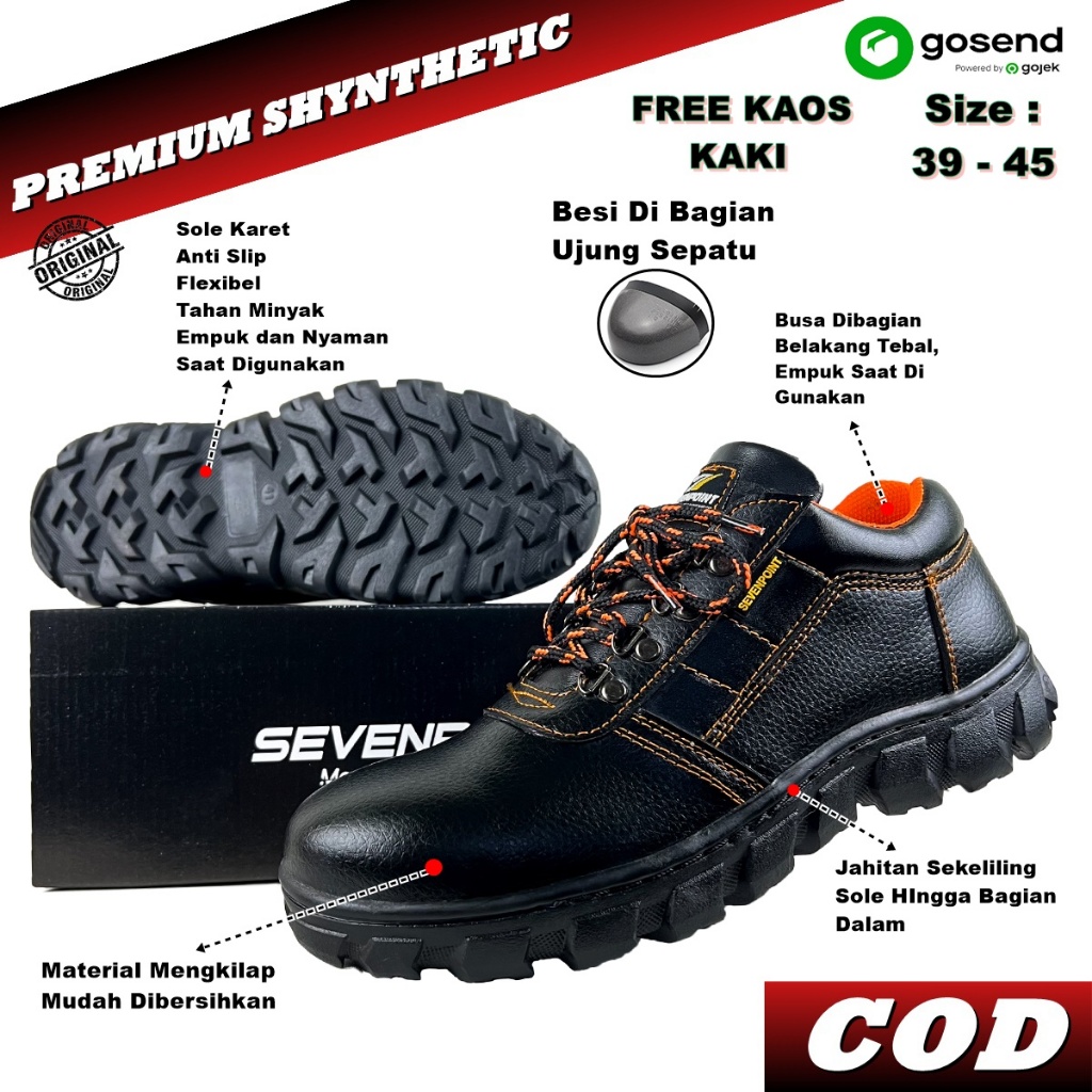 Jual Sepatu Safety Pria Wanita Original Sevenpoint Septi Shoes Ujung ...