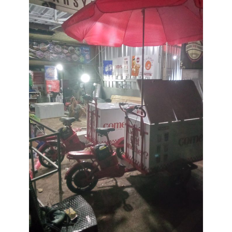Jual gerobak kopi Selis keliling custom warna | Shopee Indonesia