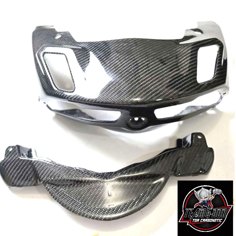 Jual cover dek ducktail tail atas bawah lampu stoplamp belakang carbon ...
