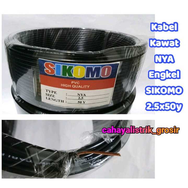 Jual Kabel Listrik Kabel NYA Kabel Engkel SIKOMO 2,5mmx50yard Kabel ...