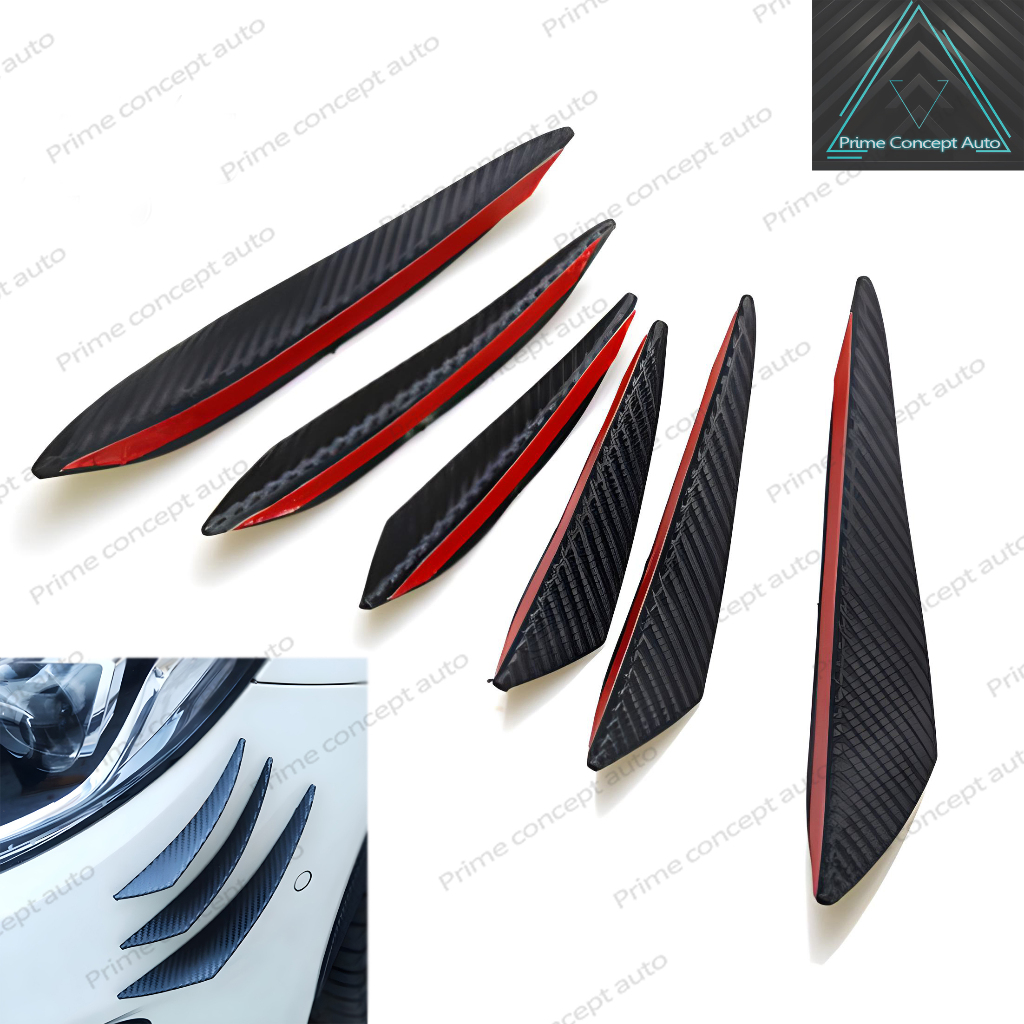Jual Karet Body Mobil Pelindung Body Carbon Front Bumper Fins Lip sirip ...