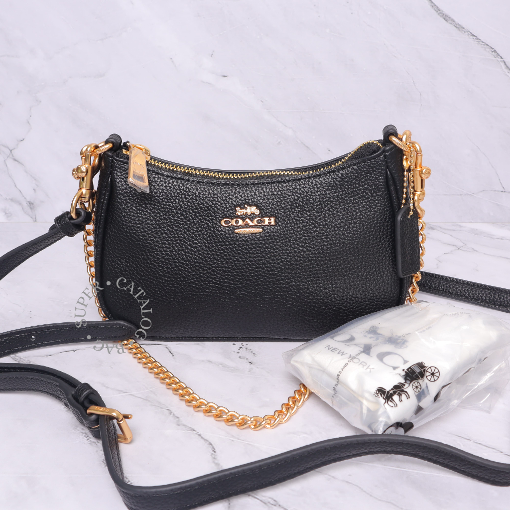 Jual Teri Mini Shoulder Bag Chain Signature Canvas In Sand / Black ...