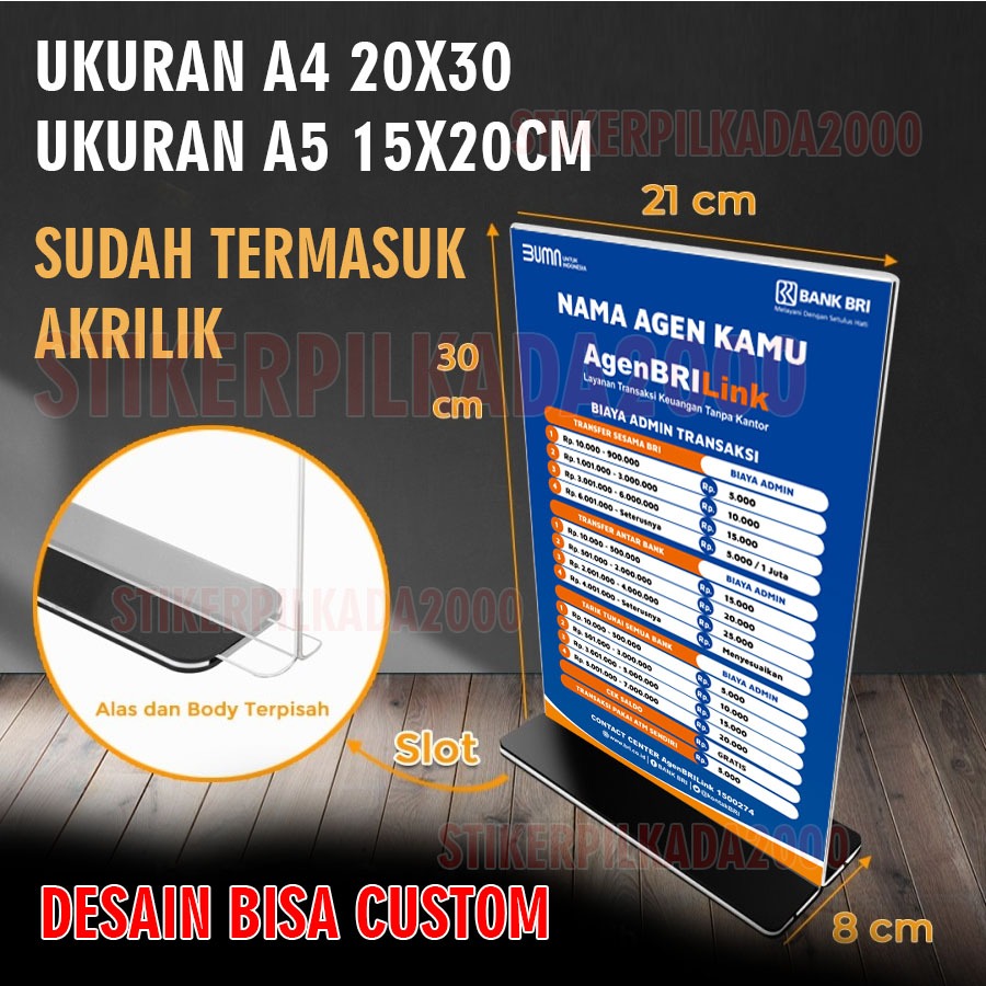 Jual AKRILIK + STIKER AGEN BRILINK BIAYA ADMIN ( CUSTOM CHAT ADMIN ...