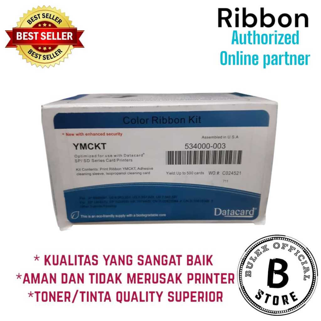 Jual Ribbon color YMCKT 534000-003 Datacard / 534000-003 / Datacard ...