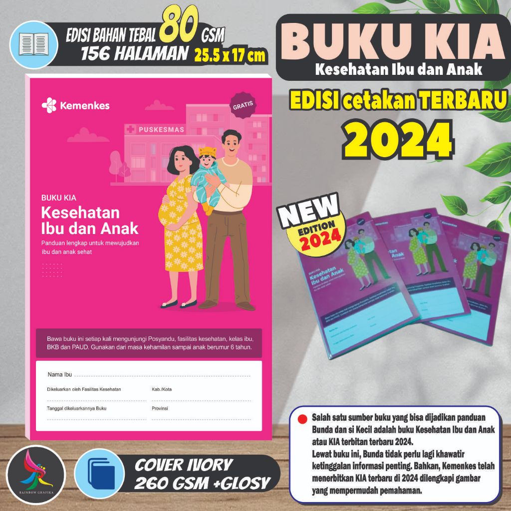 Jual Buku KIA 2024 TERBARU BUKU KESEHATAN IBU DAN ANAK (KIA) Cetakan 2024 Terbaru kemenkes ...