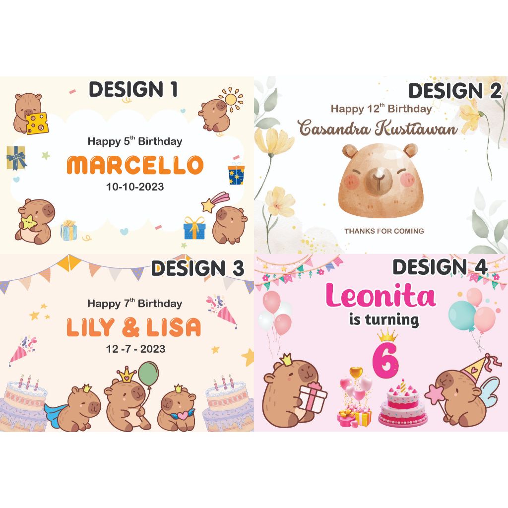 Jual STIKER LABEL GOODIE BAG BENTO MOTIF CAPYBARA | Shopee Indonesia