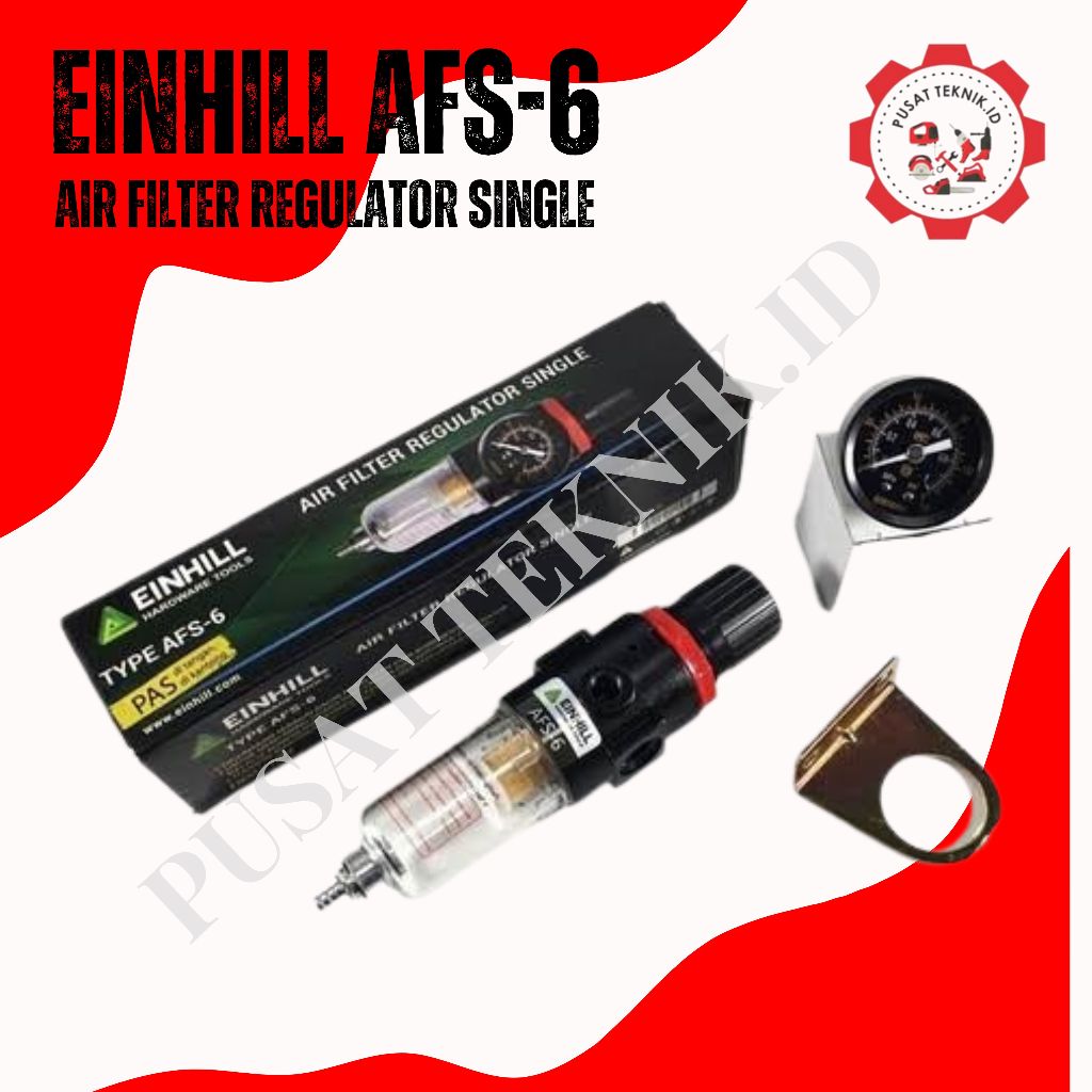 Jual EINHILL FILTER REGULATOR SINGLE AFS 6 REGULATOR FILTER KOMPRESOR AFS-6 COMPRESSOR | Shopee ...