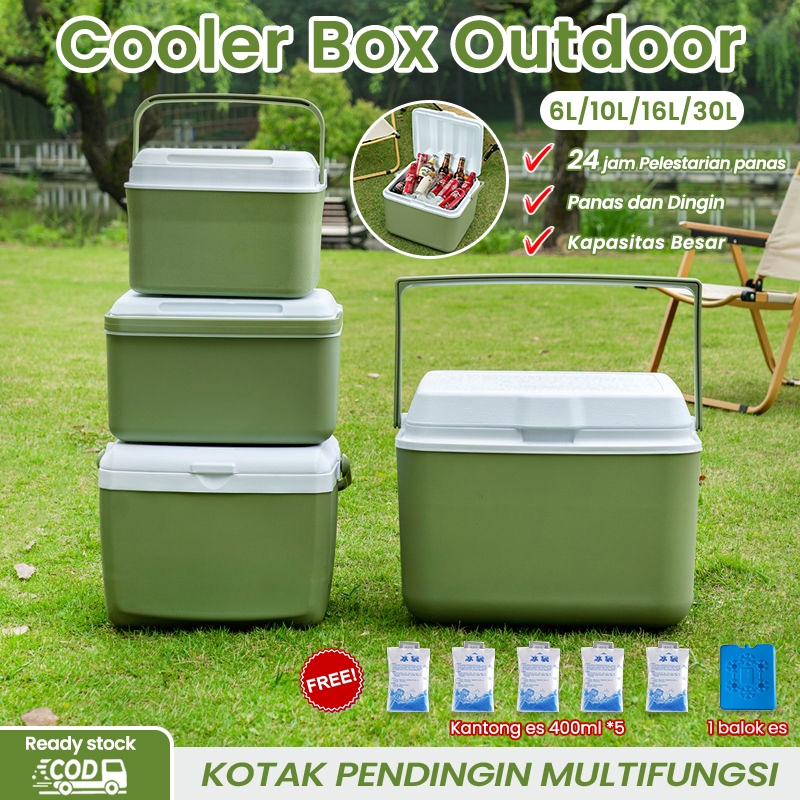 Jual Cooler Box Outdoor 6/10/16/30L Cool Box Makanan Kotak Penyimpanan ...