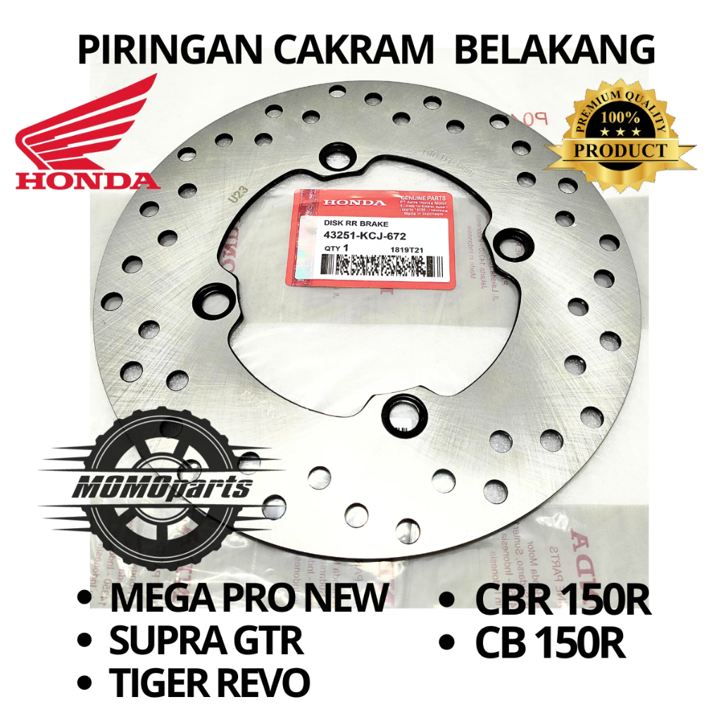 Jual ORIGINAL PIRINGAN CAKRAM BELAKANG HONDA MEGA PRO NEW OLD CB 150 R LAMA TIGER CBR 150 R NEW ...