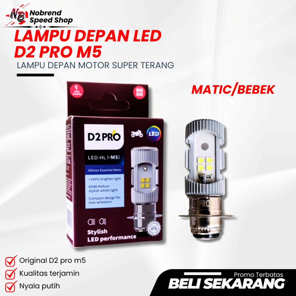 Jual LAMPU LED PHILIPS M5 H6 ARUS DC KAKI 1 PUTIH BEBEK MATIC MIO SERIS ...
