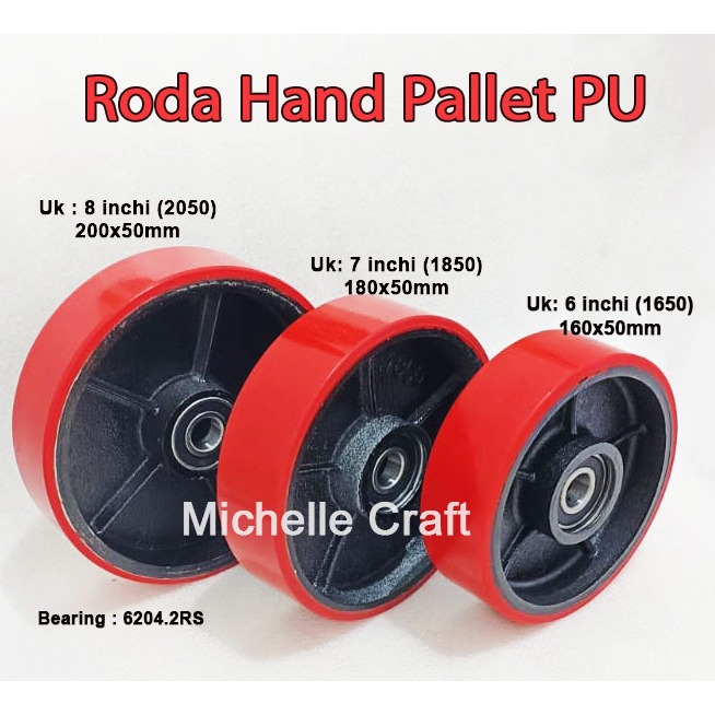 Jual Roda PU HAND Pallet 160x50/180x50/200x50mm taiwan handpalet/hand ...