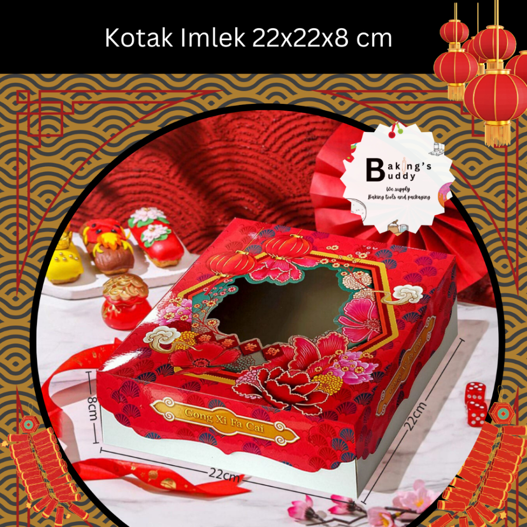Jual Box Kotak Imlek Spring 22 x 22 x 8 cm | Shopee Indonesia