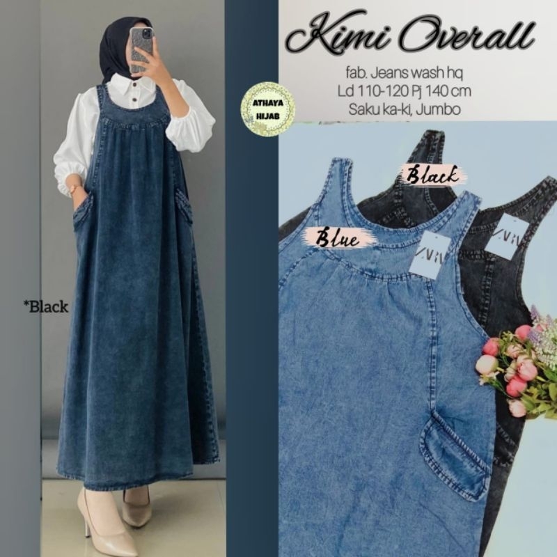 Jual Dorami - Kimi - Miciko Overall Jeans Jumbo (Athaya) | Shopee Indonesia
