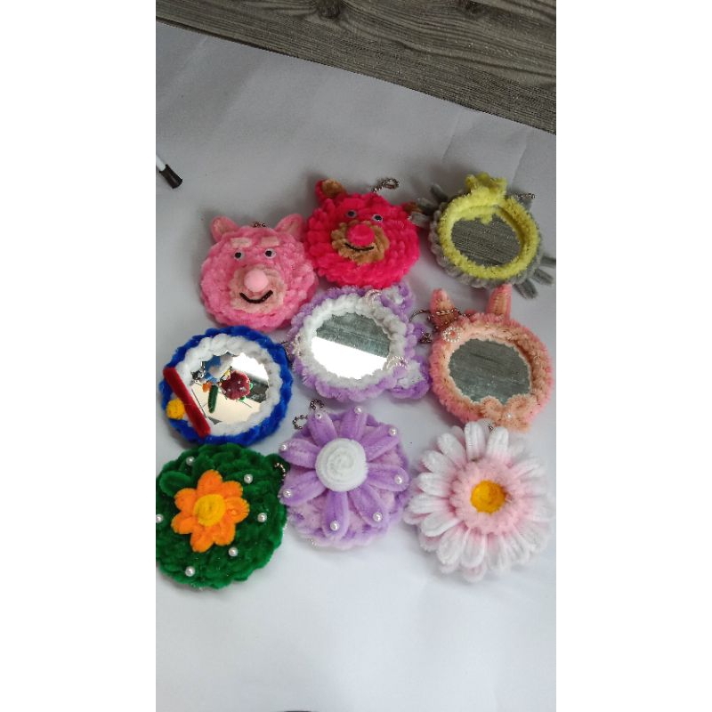 Jual kaca cermin mini kawat bulu lucu kaca aestetic | Shopee Indonesia