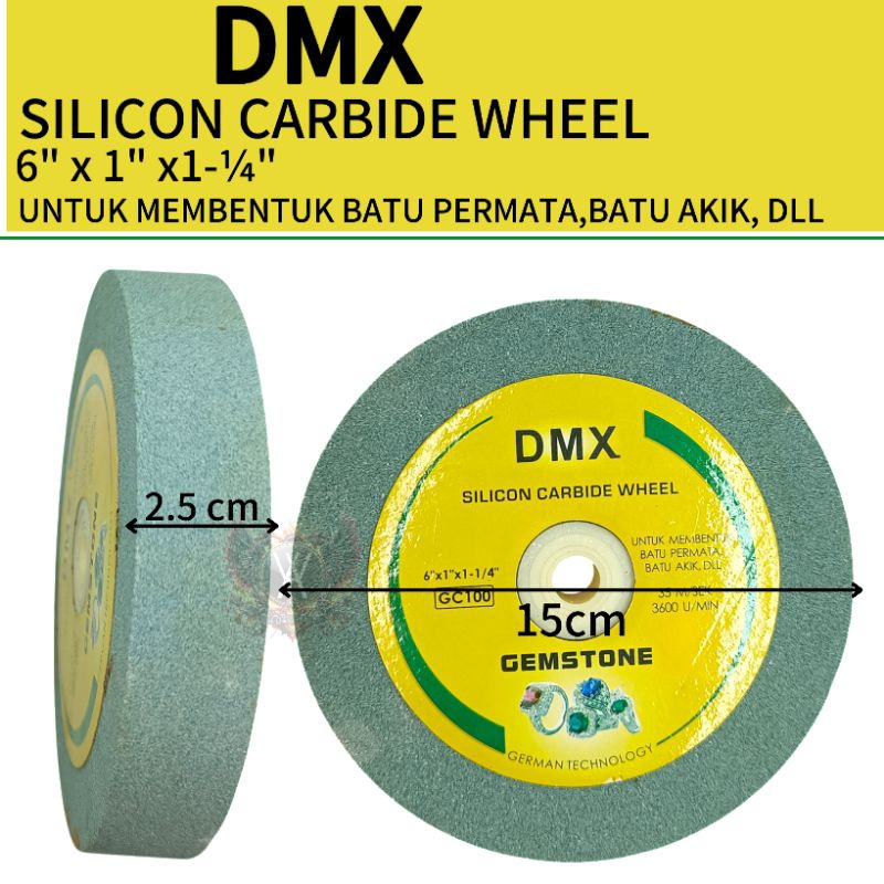 Jual DMX silicon carbide wheel 6inch gc100/ batu hijau poles / batu ...