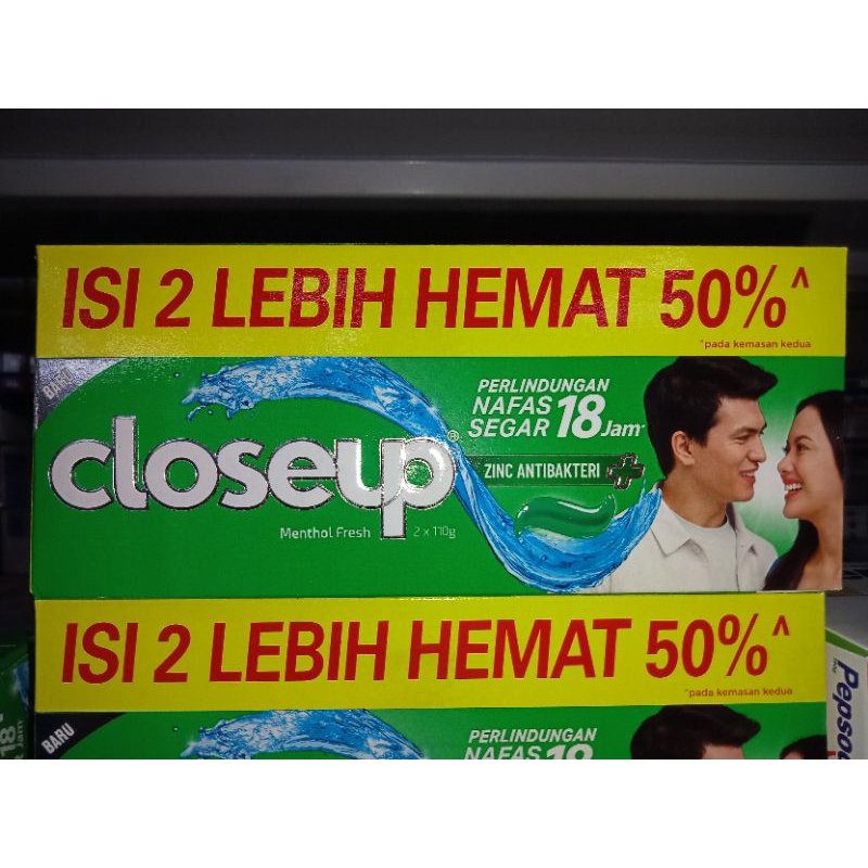 Jual CLOSE UP MENTHOL FRESH ISI 2 LEBIH HEMAT ( 2 X 110gram) | Shopee ...