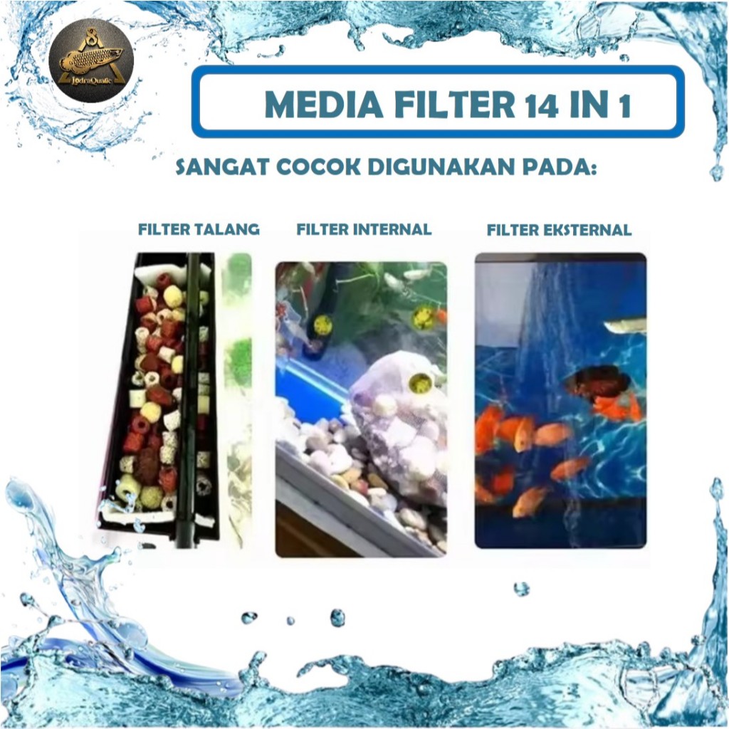 Jual MEDIA FILTER 14 IN 1 500 GRAM AQUARIUM DAN KOLAM KANTONG MEDIA ...
